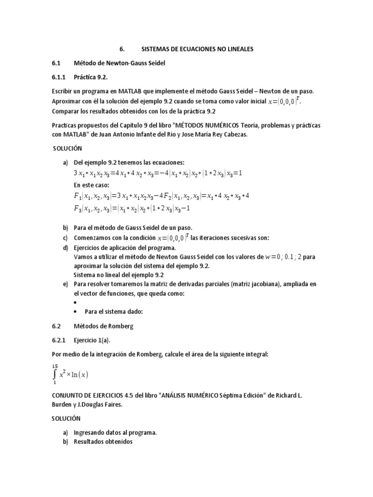 Ejercicios Capitulo 6 | PDF | Integral | Análisis numérico