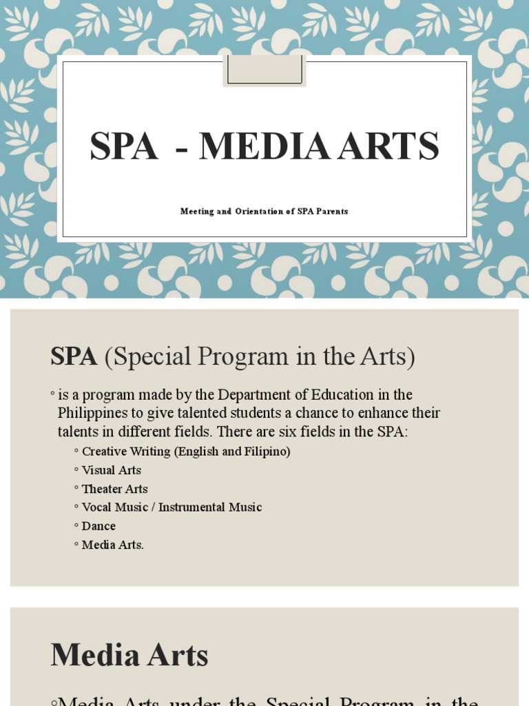 Spa - Media Arts | PDF | Communication
