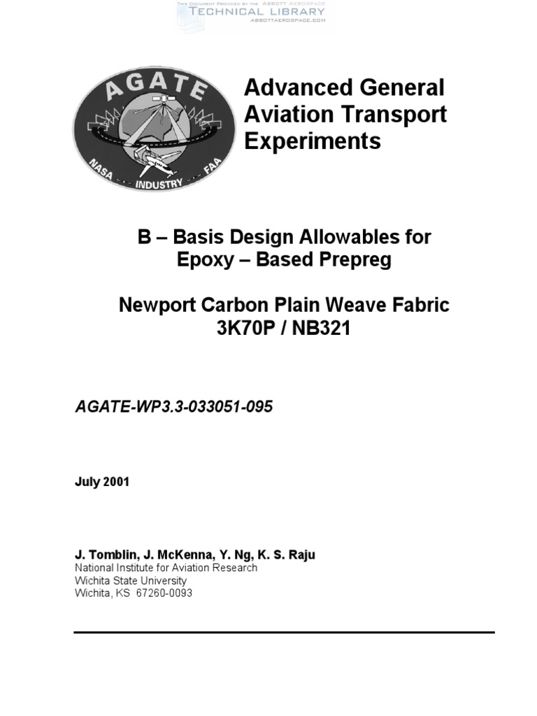 AGATE-WP3.3-033051-095 B-Basis Design Allowables For Epoxy Based ...