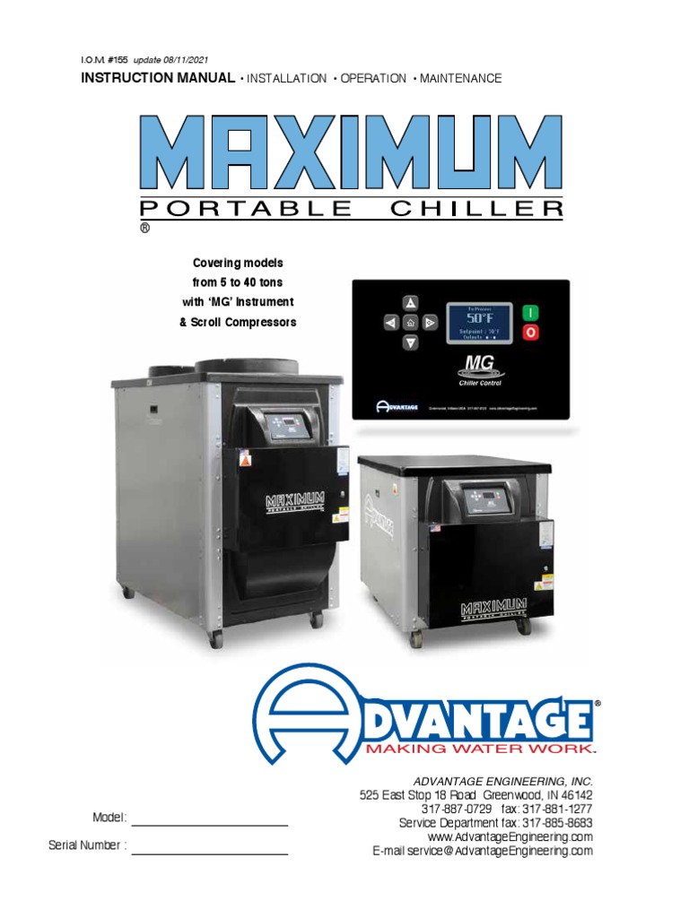 Advantage Portable Chillers MG 5 40 Tons | PDF | Water | Manufactured Goods