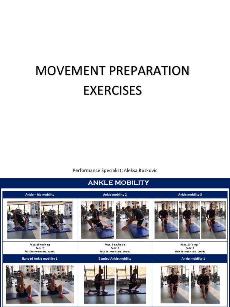 Movement Preparation Exercises | PDF | Anatomical Terms Of Motion | Joints