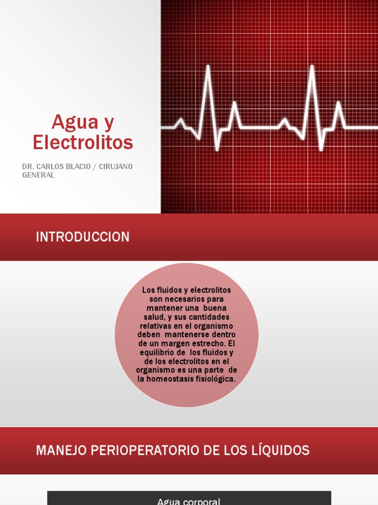 Manejo de Agua y Electrolitos en Salud | PDF | Sodio | Dieta y nutrición