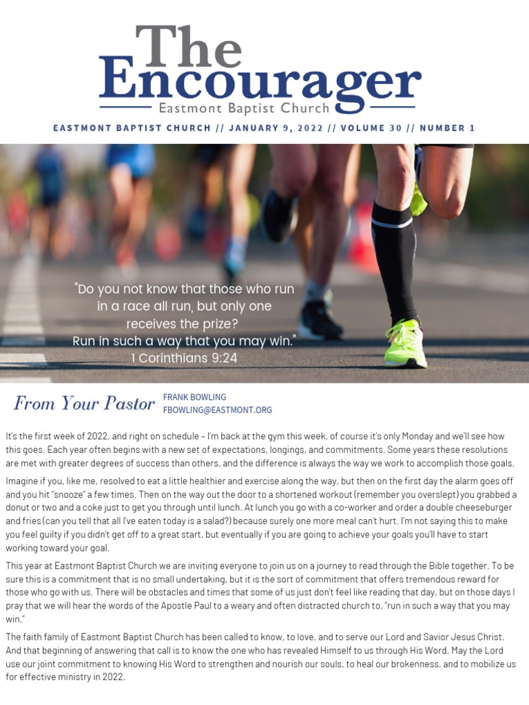 The Encourager 1-9 | PDF | Jesus | Religious Behaviour And Experience