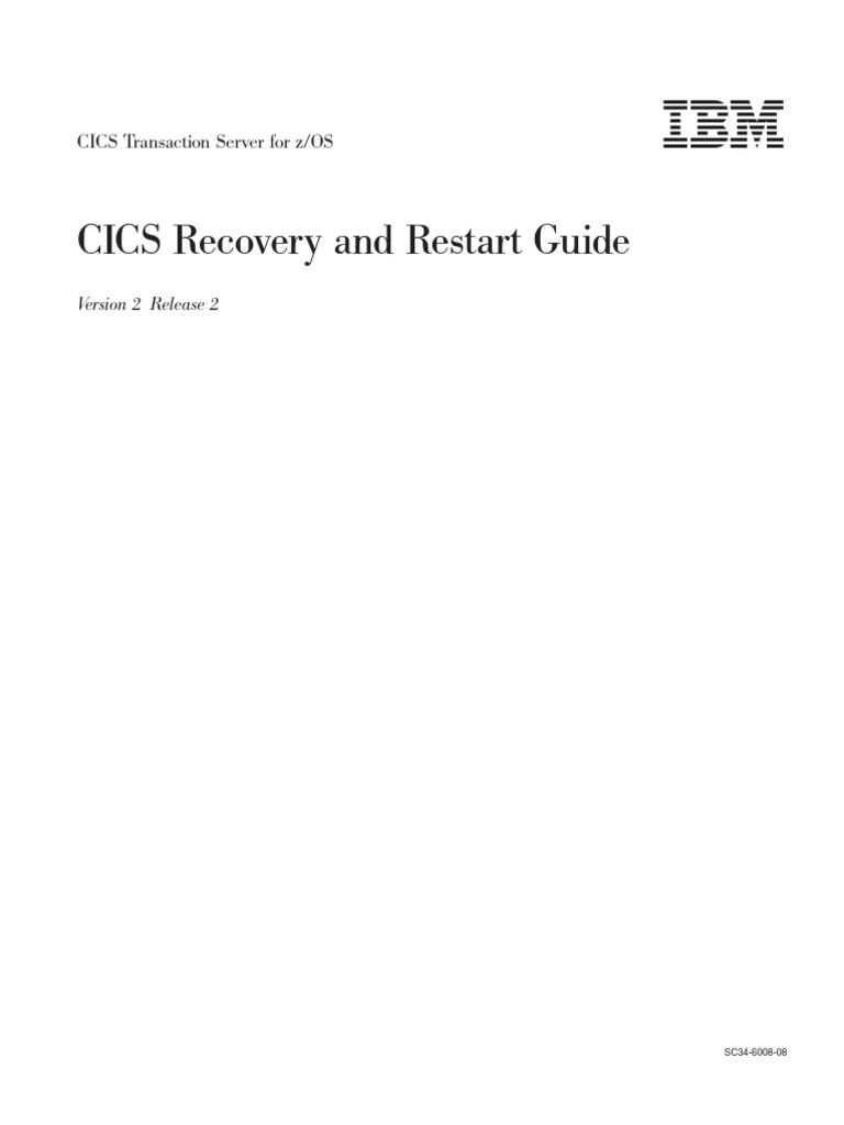 CICS Recovery and Restart Guide | PDF | Operating System | Areas Of Computer Science