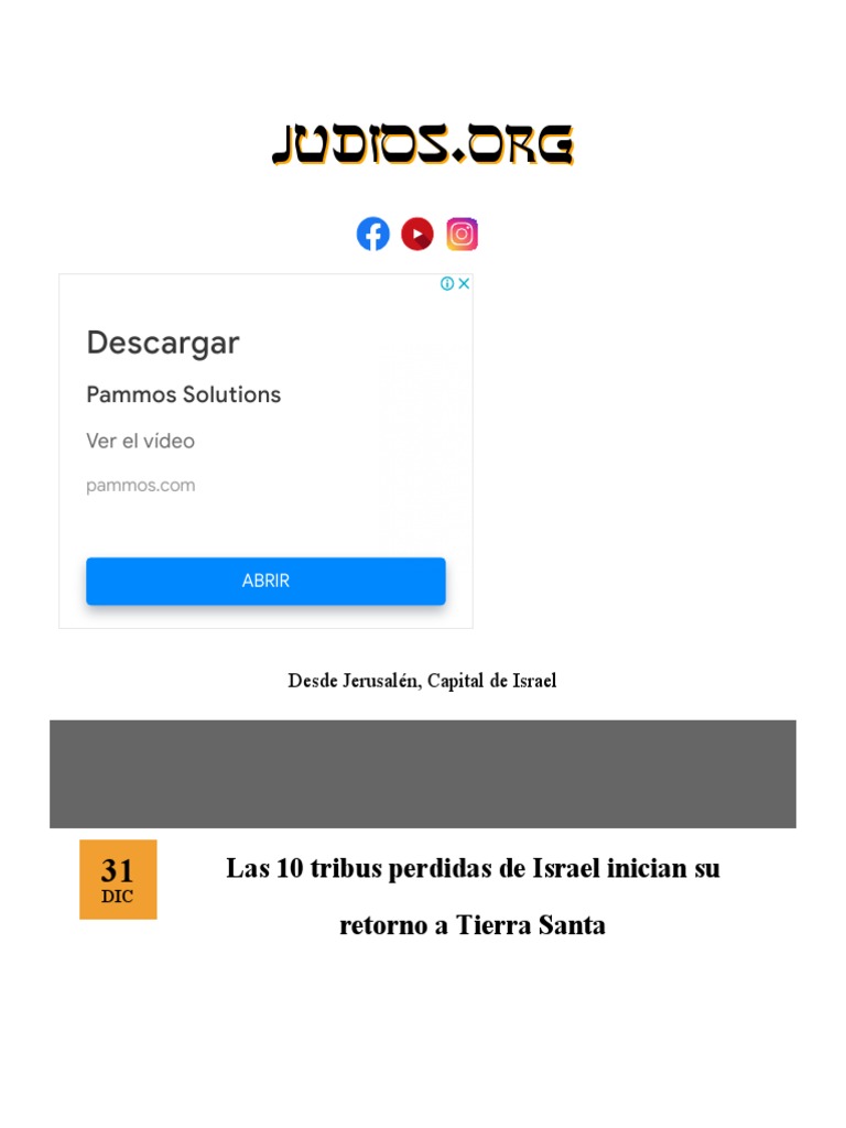 Descargar: Las 10 Tribus Perdidas de Israel Inician Su Retorno A Tierra ...