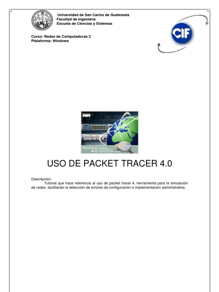 Manual Packet Tracer | PDF | Enrutador (Computación) | Point and Click