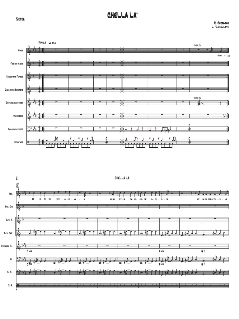 Chella La' - Score | PDF