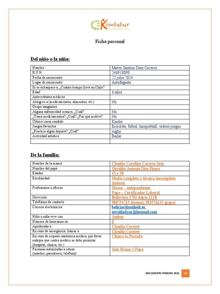 Ficha Ckontatur FN (5778) | PDF