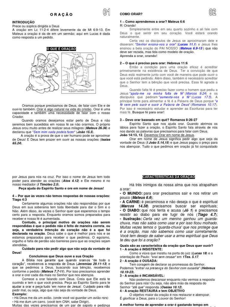 Como Orar Eficazmente | PDF | Oração | Pecado