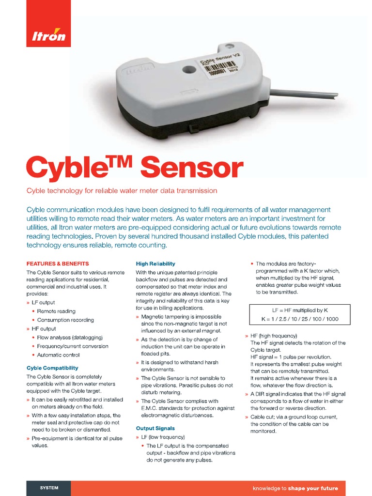 Itron Cyble Sensor | PDF