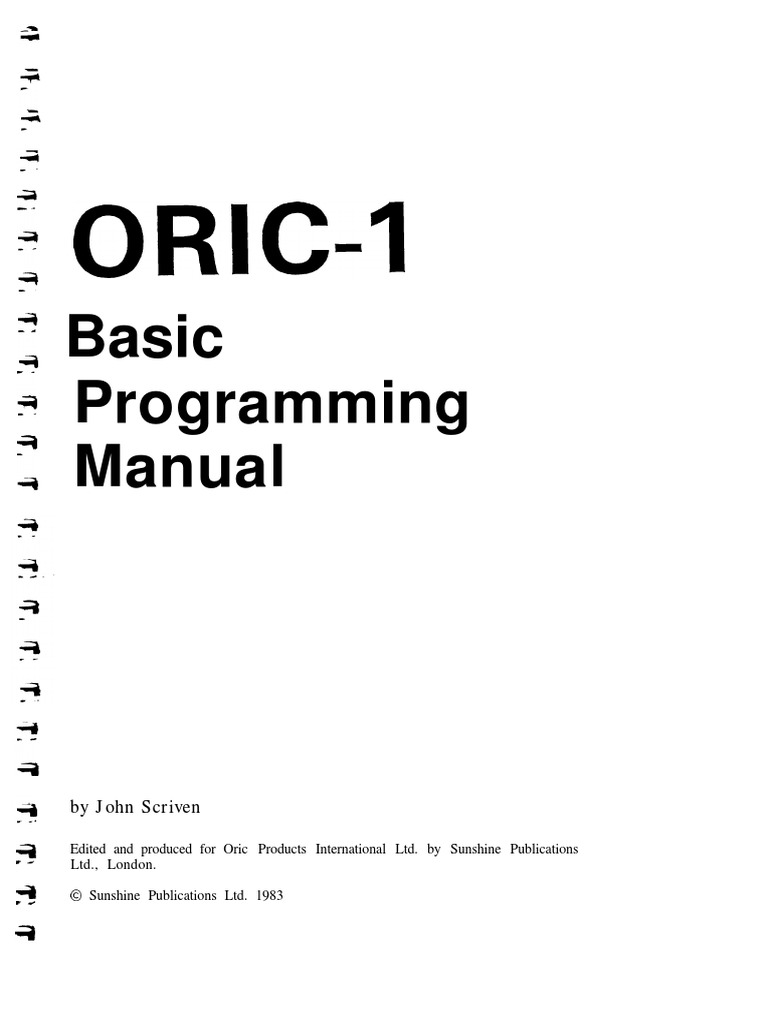 I ORIC-1: Z Basic I Programming 2 Manual | PDF | Control Flow | Basic