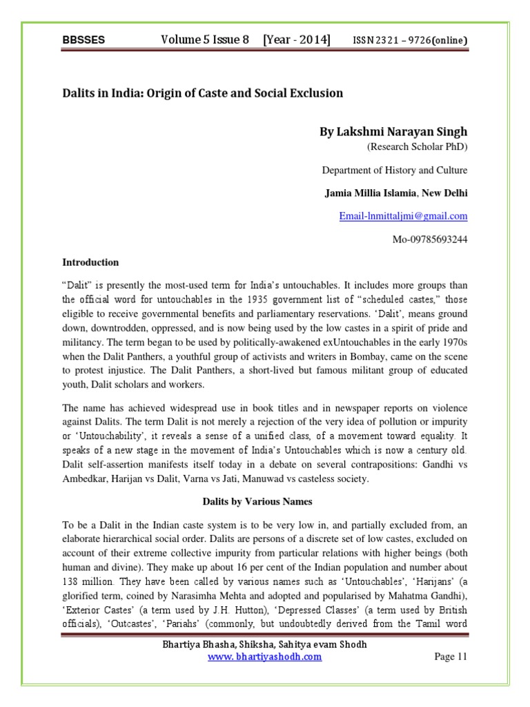 Dalits in India: Caste Origins Explained | PDF | Dalit | Caste