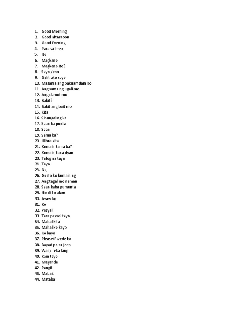 Ilonggo Questions | PDF