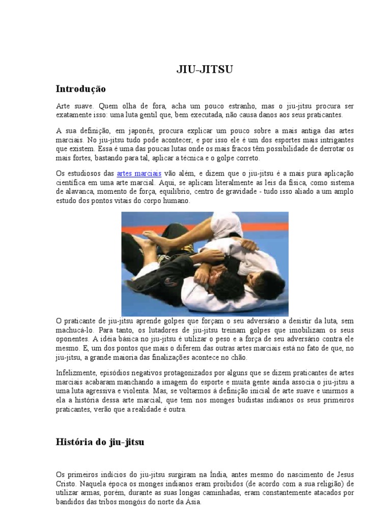 Jiu Jitsu Introdução | PDF | Jiu-jitsu brasileiro | Jiu-jitsu