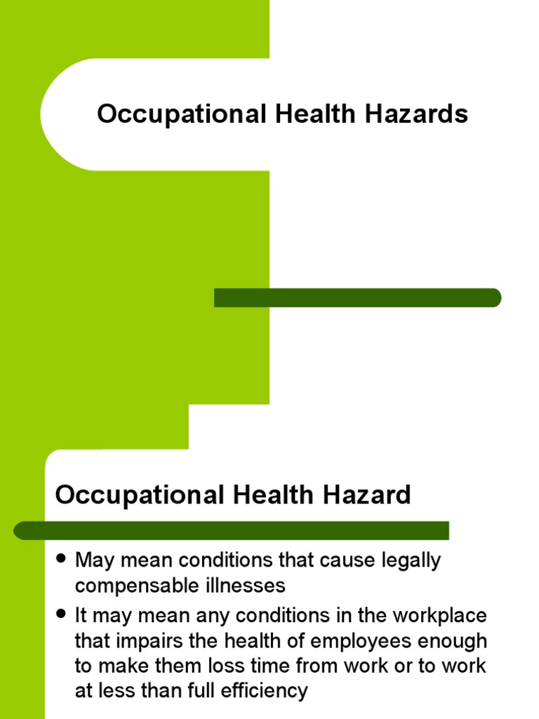 Understanding Occupational Health Hazards | PDF | Occupational Hygiene ...