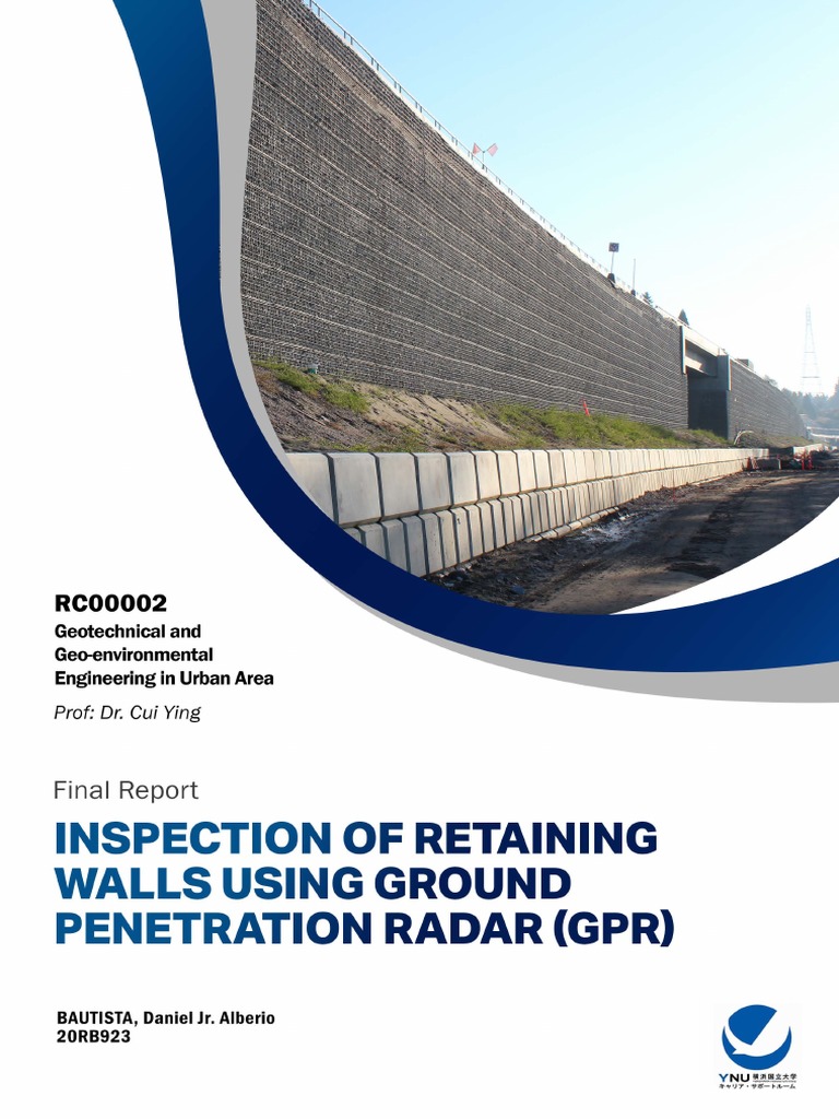 Final Report - Using GPR As Inspection Method For Retaining Walls | PDF ...