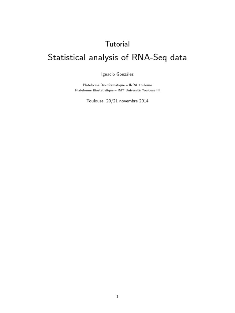 Tutorial Rnaseq | PDF | Experiment | Dna Sequencing