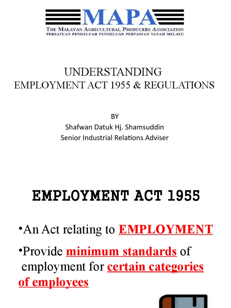 Understanding: Employment Act 1955 & Regulations | PDF | Employment ...