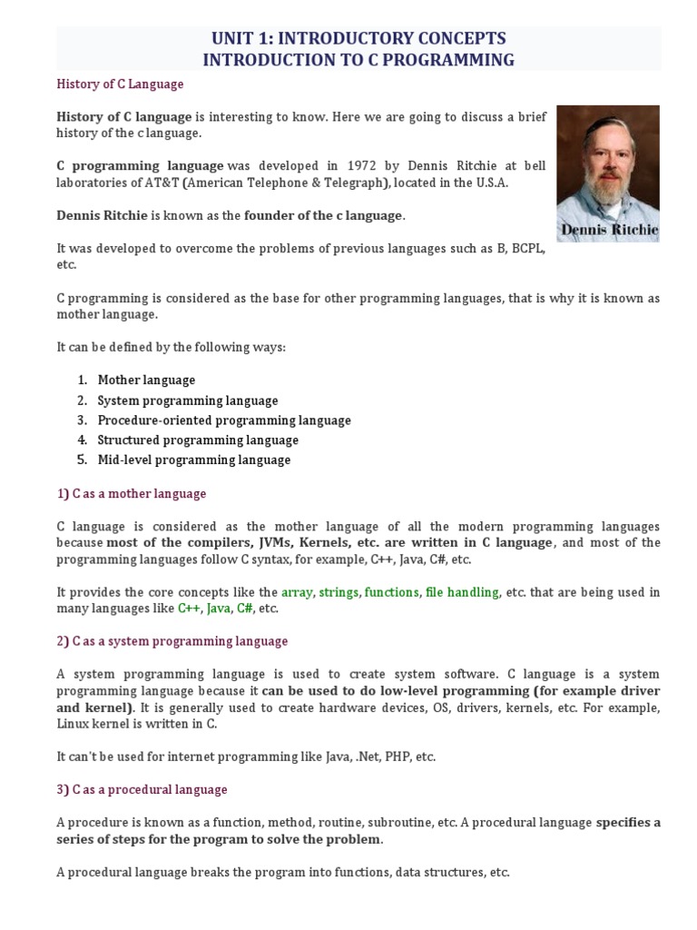 C - Unit 1,2,3 | PDF | Integer (Computer Science) | C (Programming Language)