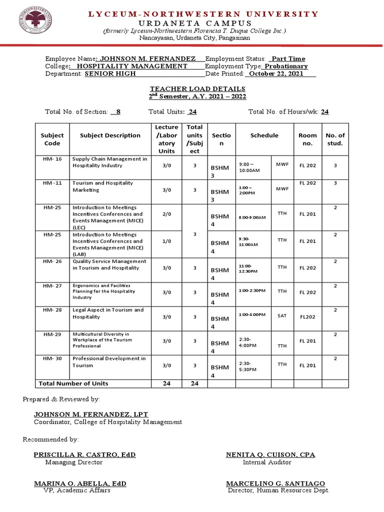 Teacher Loads | PDF | Economies