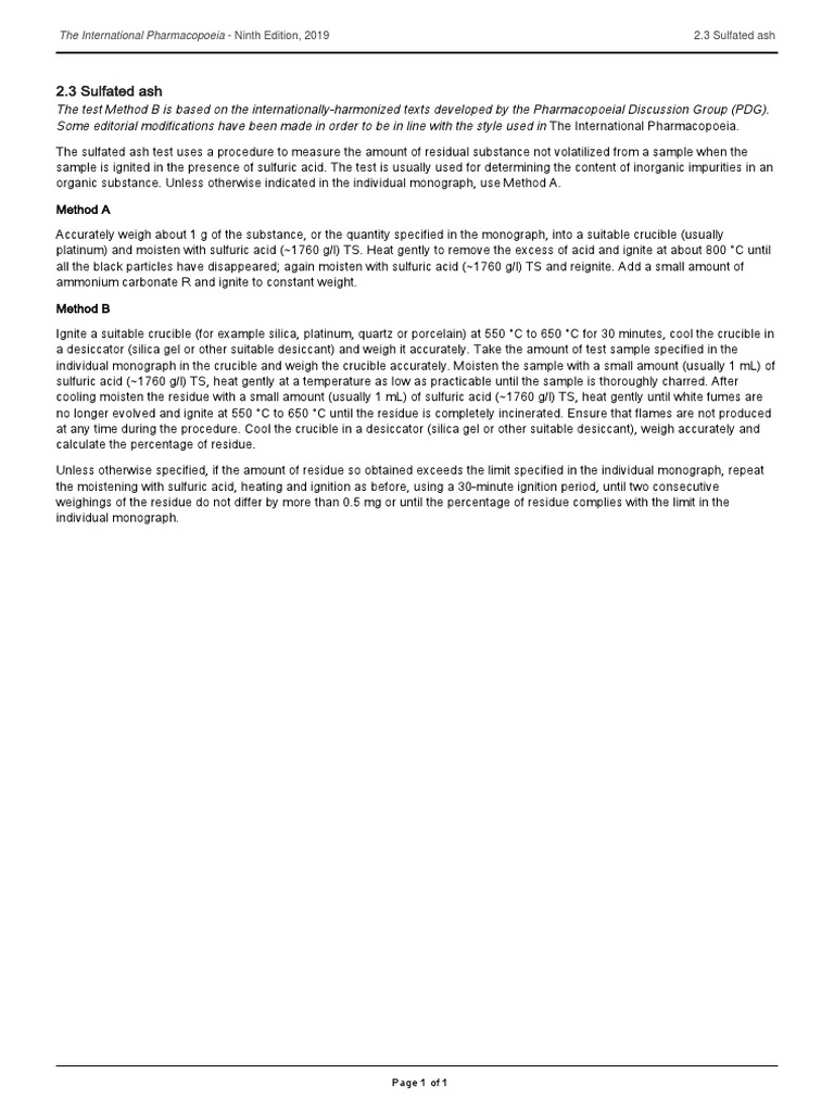 7 2 3 2 3-Sulfated-Ash | PDF | Sulfuric Acid | Silicon Dioxide
