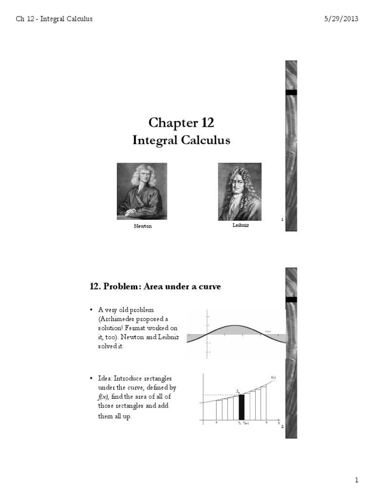 Integral Calculus: 12. Problem: Area Under A Curve | Download Free PDF ...