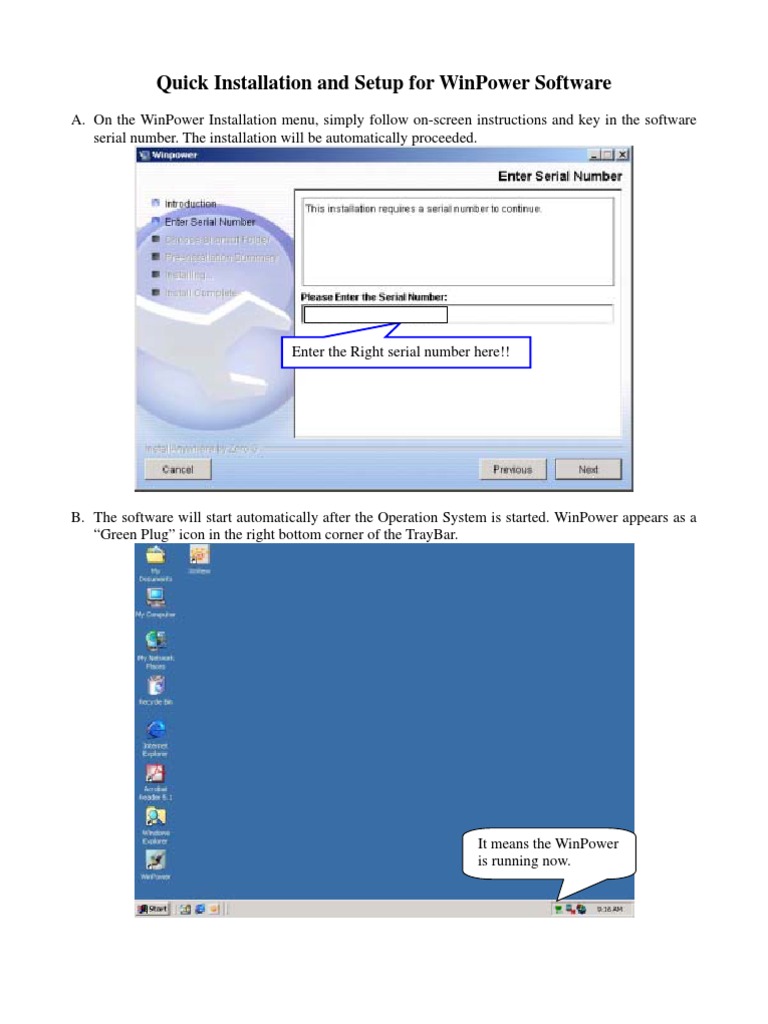 WinPower Quick Installation and Setup | PDF | Personal Computers ...
