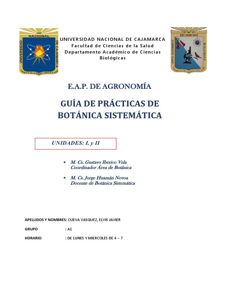 Práctica Botánica Sistematica.. | PDF | Flores | Lápiz