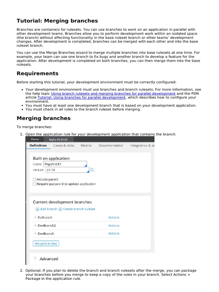Tutorial Merging Branches | PDF | Software Engineering | Computer ...