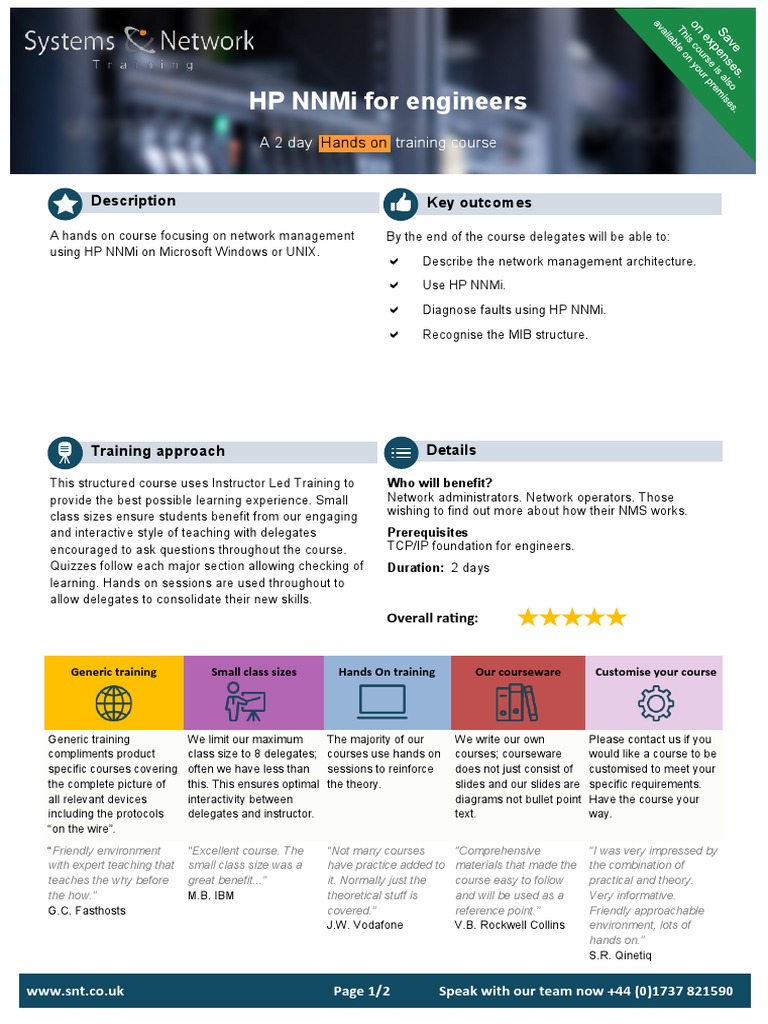 HP NNMi For Engineers | PDF | Computer Network | Data Transmission
