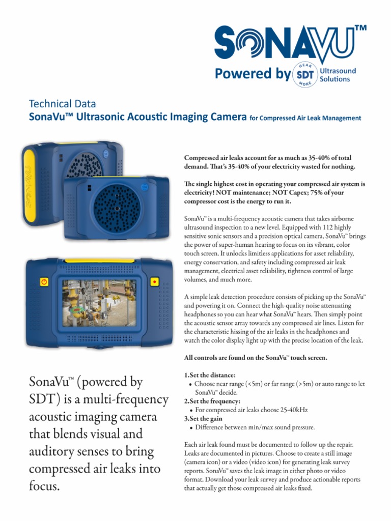 0851 SonaVu Acoustic Imaging Camera Sepecifications | PDF