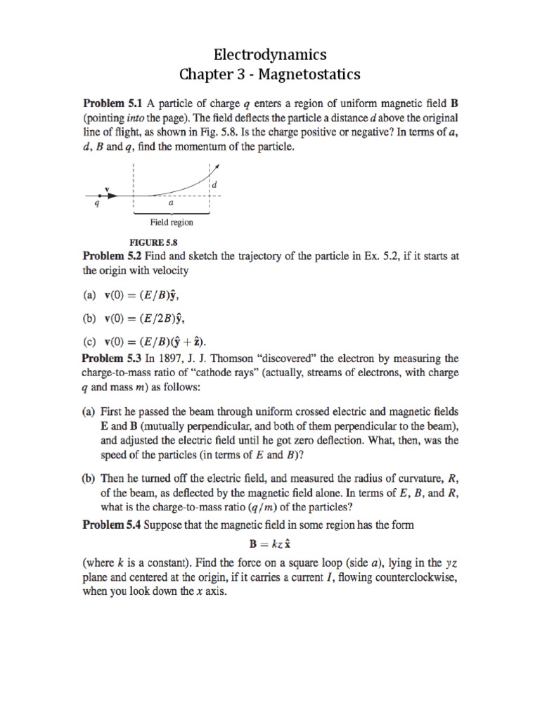Electrodynamics Chapter 3 - Magnetostatics | PDF