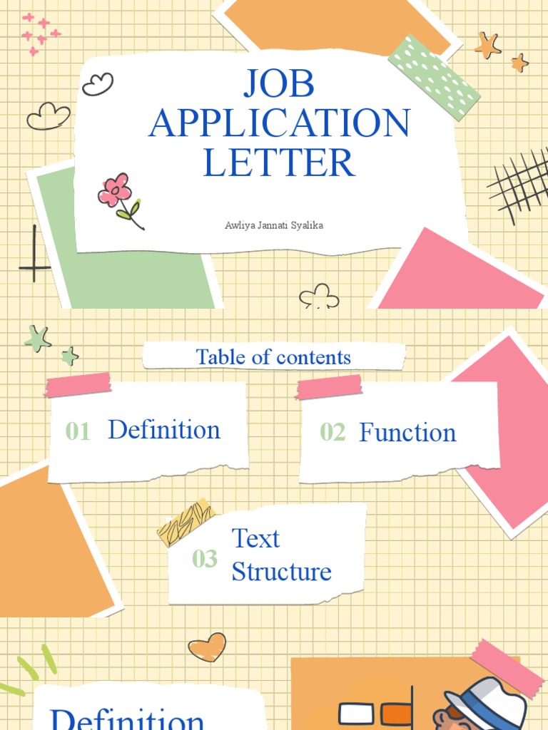 Job Application Letter PPT Kleas 12 | PDF