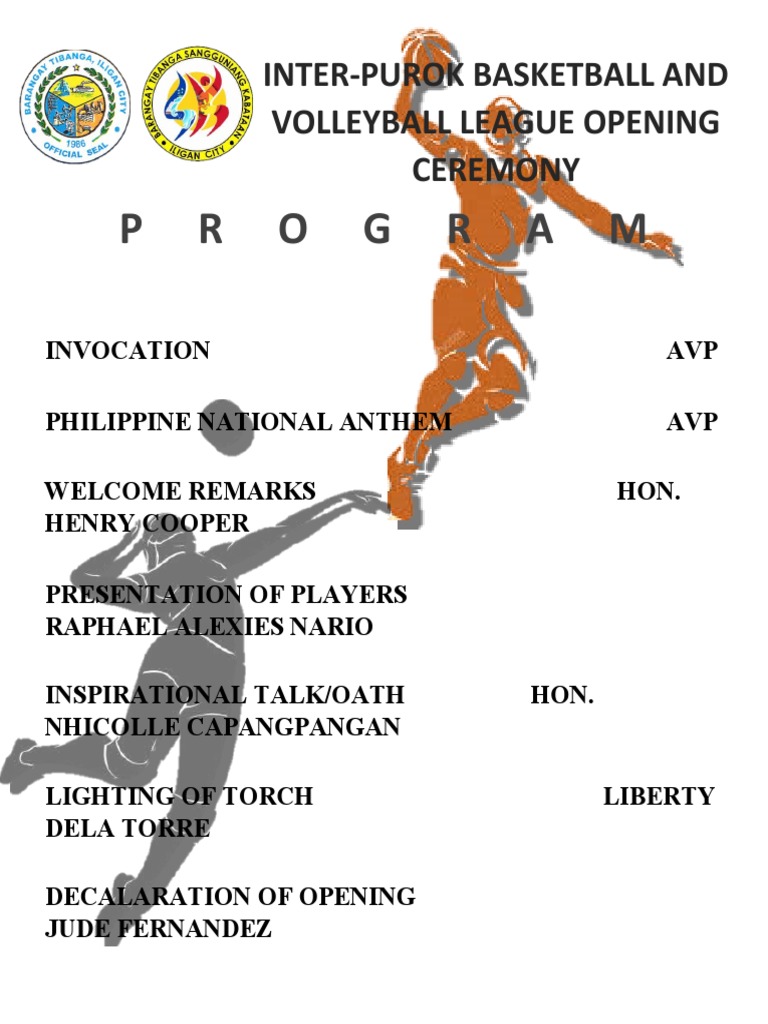Inter Purok Basketball Opening Ceremony | PDF | Social Science | Art
