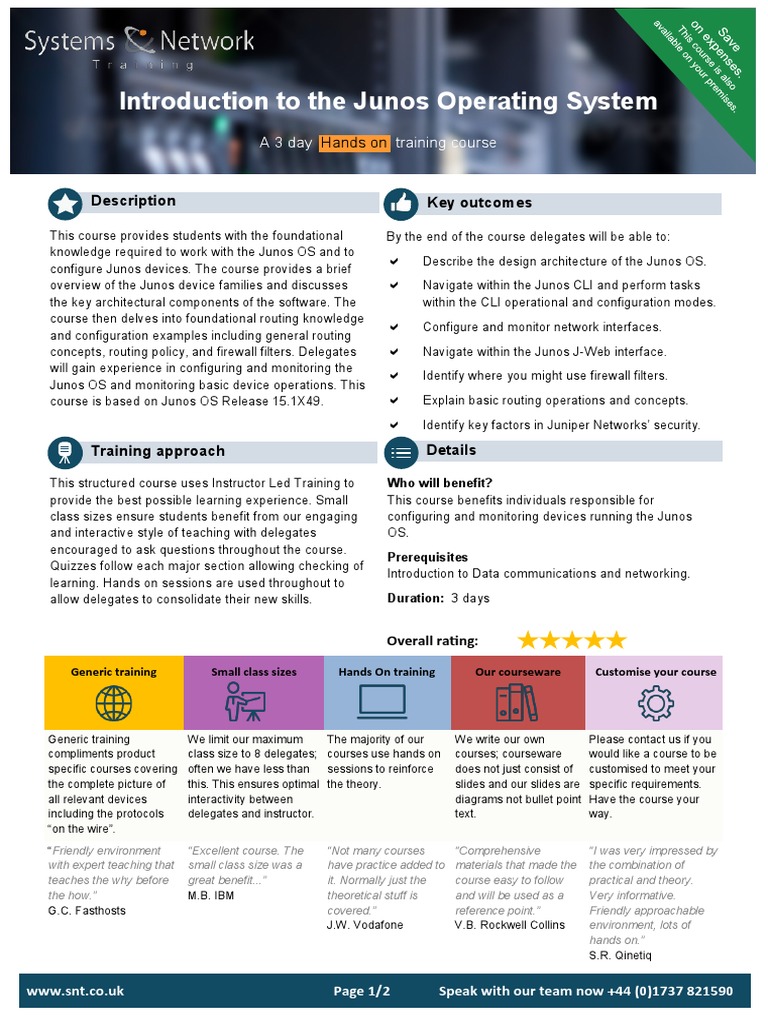 Introduction To The Junos Operating System | PDF | Command Line Interface | Operating System