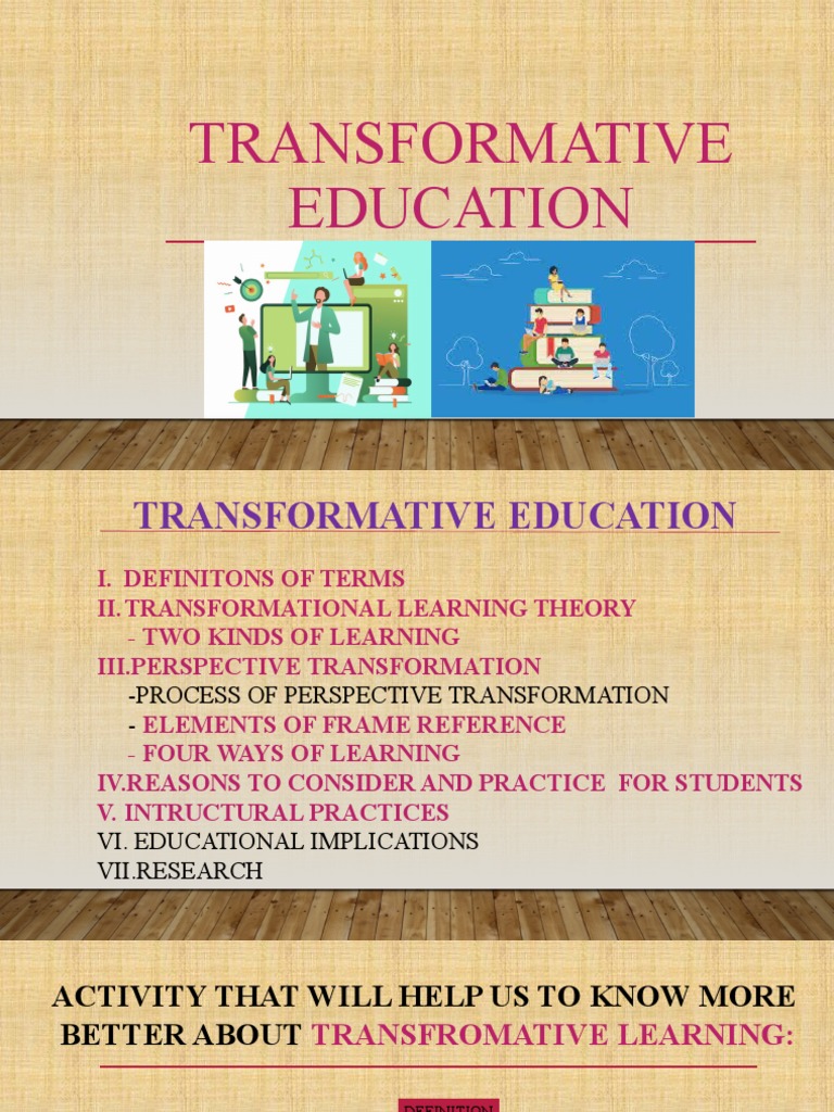 Transformative Education Chapter 7 Lesson 2 Pdf Applied Psychology Psychological Concepts