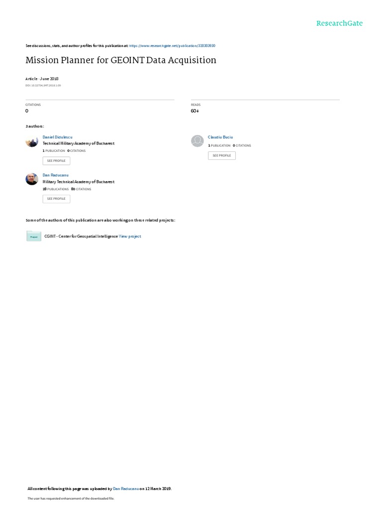 GEOINT Mission Planner Insights | PDF | Computing