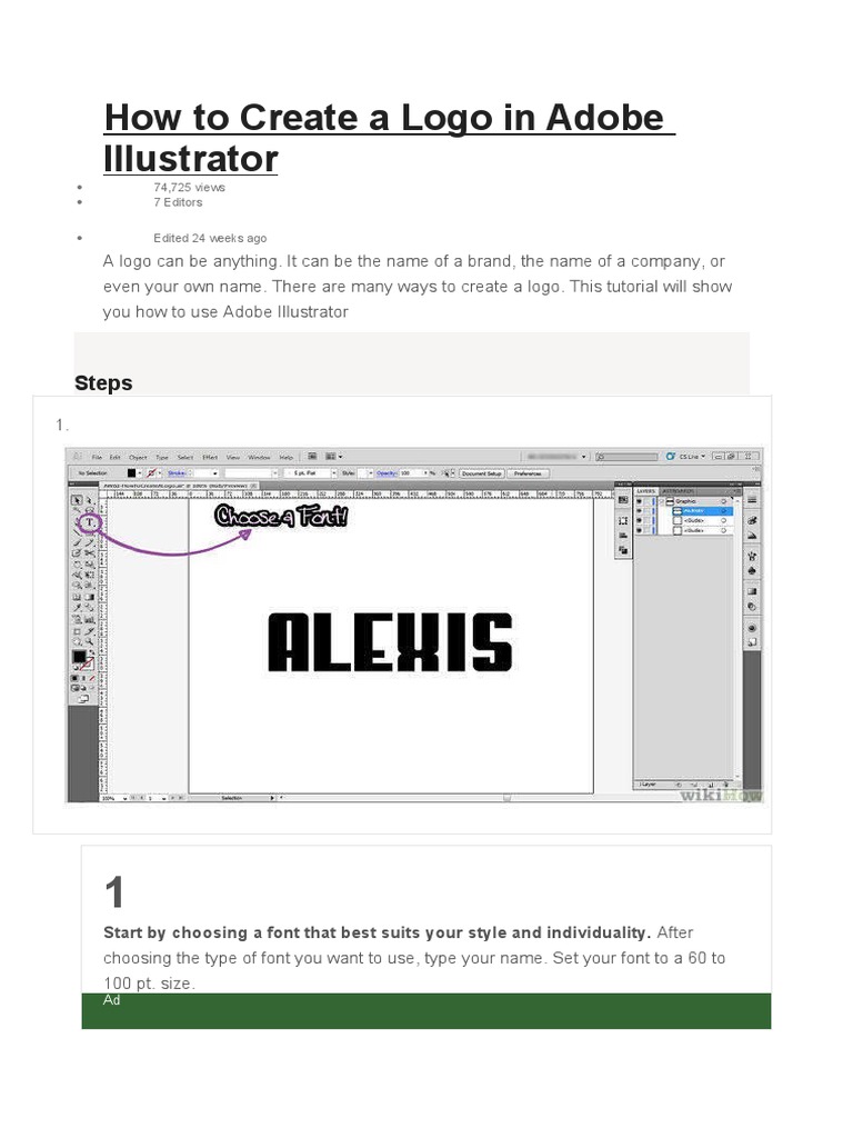 How To Create A Logo in Adobe Illustrator | PDF | Logos | Adobe Illustrator