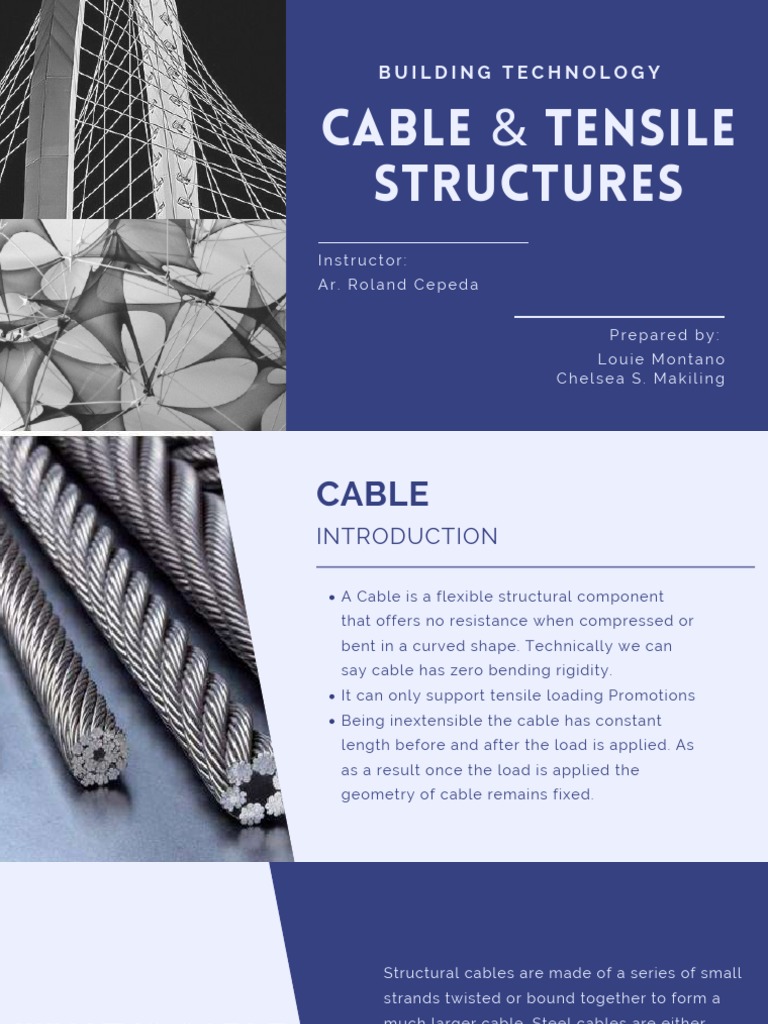 Cable & Tensile Structures: Building Technology | PDF | Stress ...