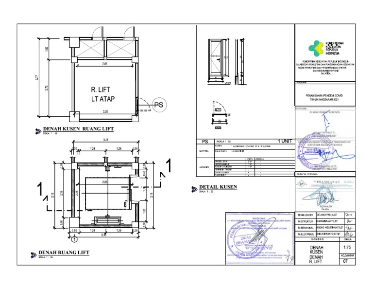 7.denah Kusen Dan Lift | PDF