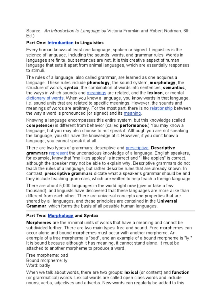 An Introduction To Language | PDF | Syllable | Phoneme