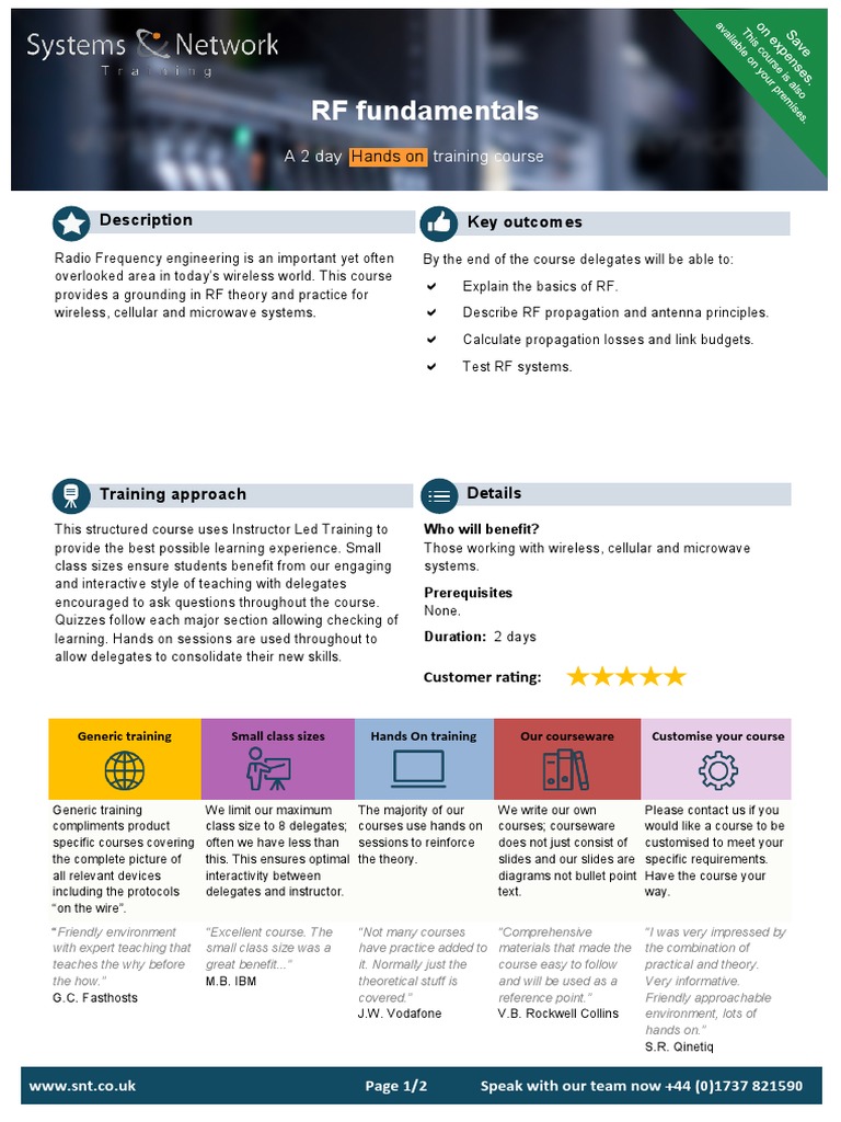 TCP/IP Foundation For Engineers: RF Fundamentals | PDF | Antenna (Radio ...