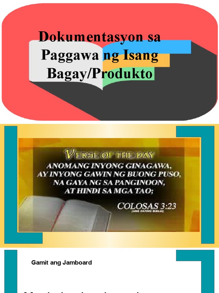 Kabanata 11 Dokumentasyon Sa Paggawa NG Isang Bagay - Produkto | PDF