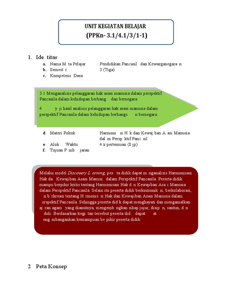 UKBM PPKN, 4.1-HAM - DIMAS ABHIMANYU SUWANDI XIPA4 NO 14 | PDF
