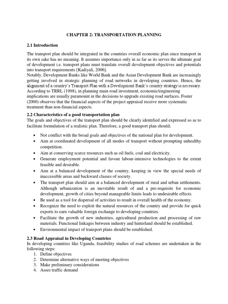 Chapter 2: Transportation Planning | PDF | Net Present Value | Internal Rate Of Return