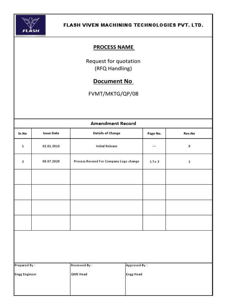 8 RFQ Handling | PDF | Business | Business Process