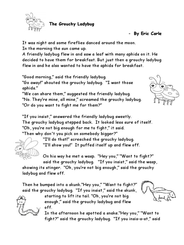 15 Days Story - The Grouchy Ladybug | PDF