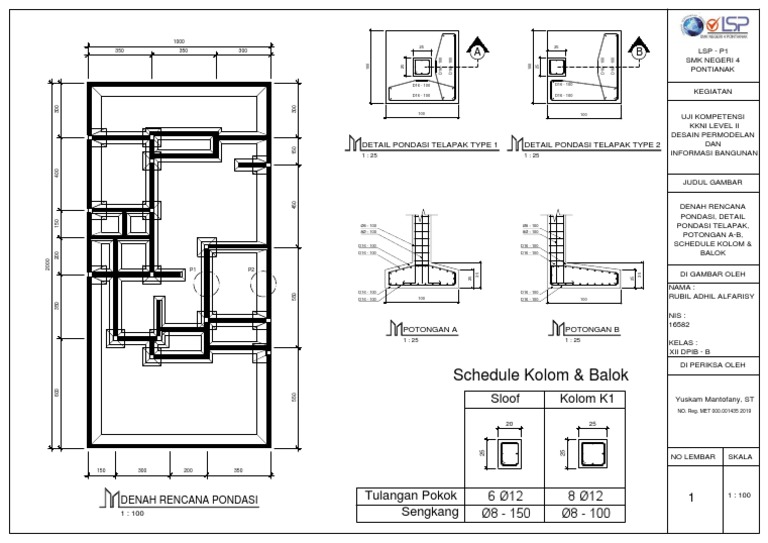 Schedule Kolom & Balok | PDF