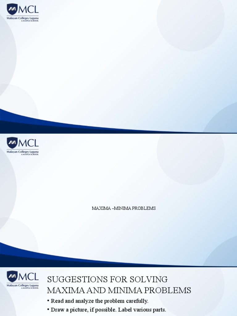 Maxima Minima | PDF | Maxima And Minima | Differential Calculus