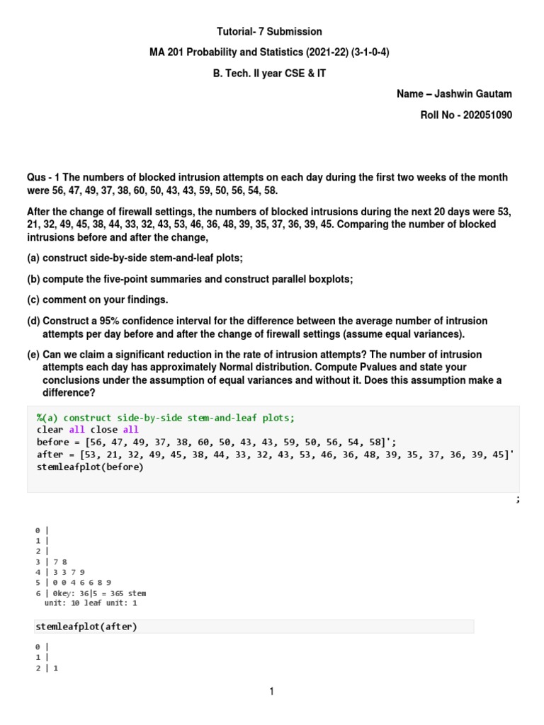 All All: % (A) Construct Side-By-Side Stem-And-Leaf Plots | PDF ...